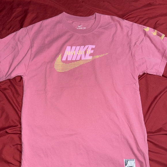 Nike | Shirts | Nike Pink Swoosh Tshirt | Poshmark